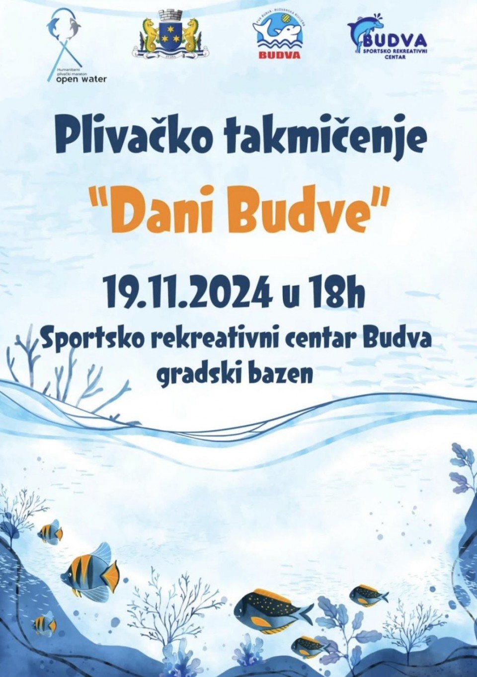 Plivačko takmičenje danas na gradskom bazenu u Budvi - Primorski Portal