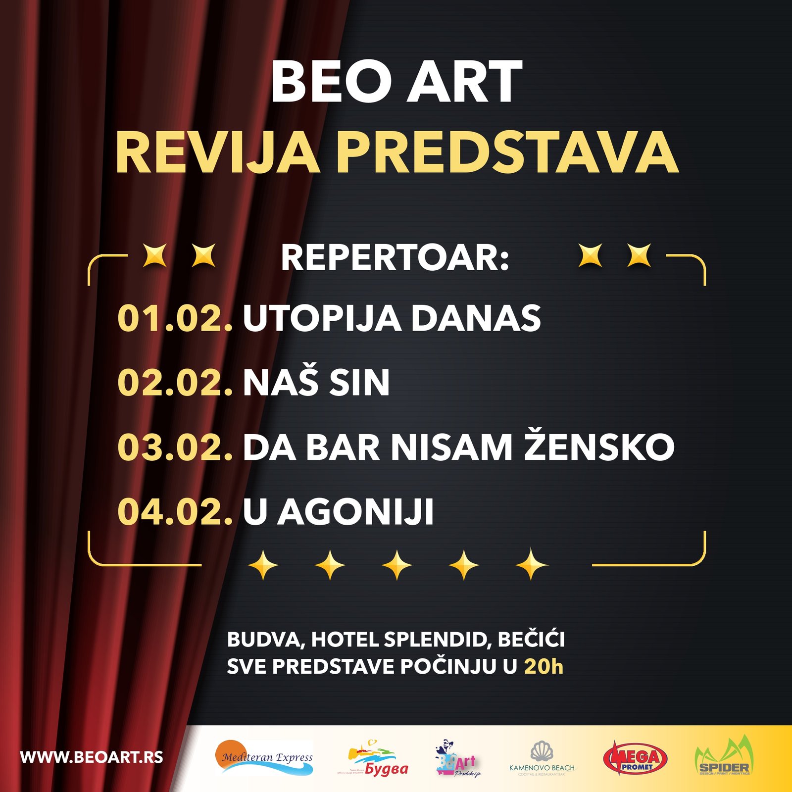 Revija pozorišnih predstava u Budvi - Primorski Portal